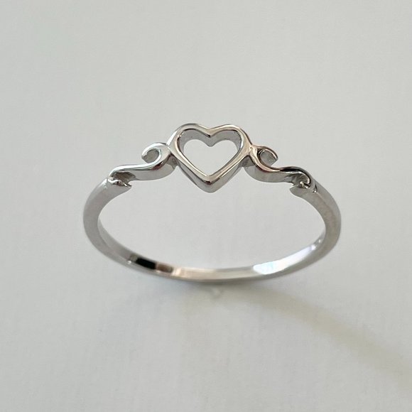 Sterling Silver Ring | Jewelry | Sterling Silver Cute Small Heart Ring ...